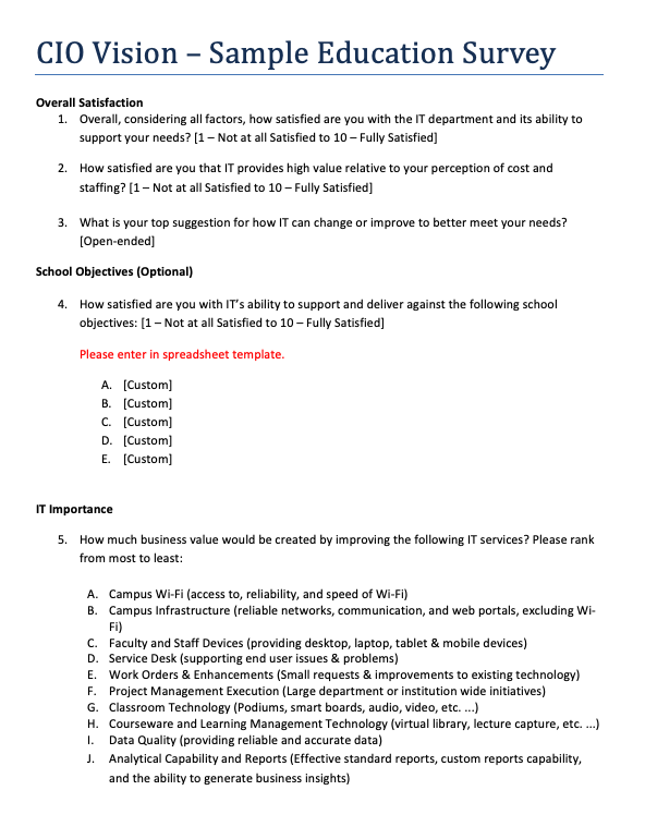 CIO Business Vision | Info-Tech Research Group